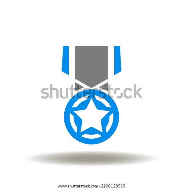Vector Illustration Medal Honor Icon Military Stock Vector (Royalty ...