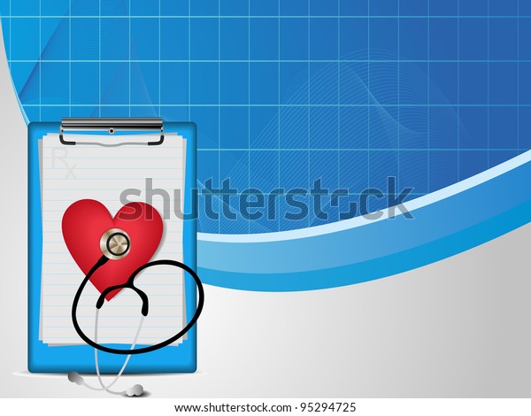 Vector Illustration Medical Wave Background Stethoscope Stock Vector ...