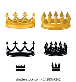 Vector Illustration Medieval Nobility Icon Collection Stock Vector ...
