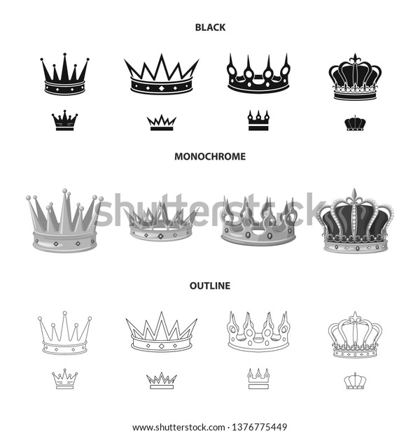 Vector Illustration Medieval Nobility Icon Collection Stock Vector ...