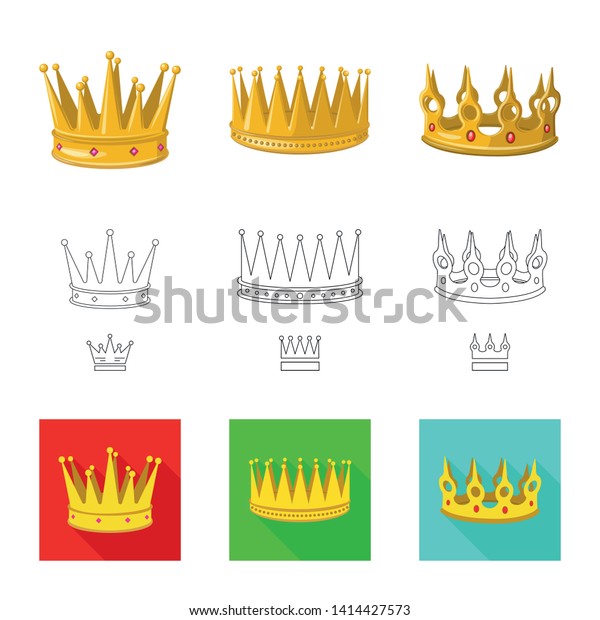 Vector Illustration Medieval Nobility Icon Collection Stock Vector ...