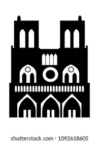 Vector Illustration Medieval Town Hall Symbol Stock Vector (Royalty ...
