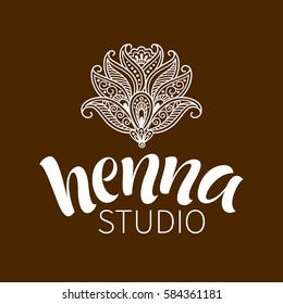 Mehndi Studio Logo Mandala Isolated On Stock Vector (Royalty Free ...