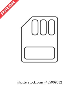 Vector Illustration Micro Card Icon Stock Vector (Royalty Free ...