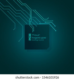 Vector Illustration Microchip Company Logo Hitech: vector de stock ...