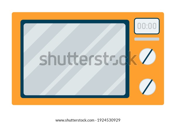 Vector Illustration Microwave Front View Electric Stock Vector (Royalty ...