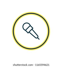 Vector Illustration Mike Icon Line Beautiful Stock Vector (Royalty Free ...