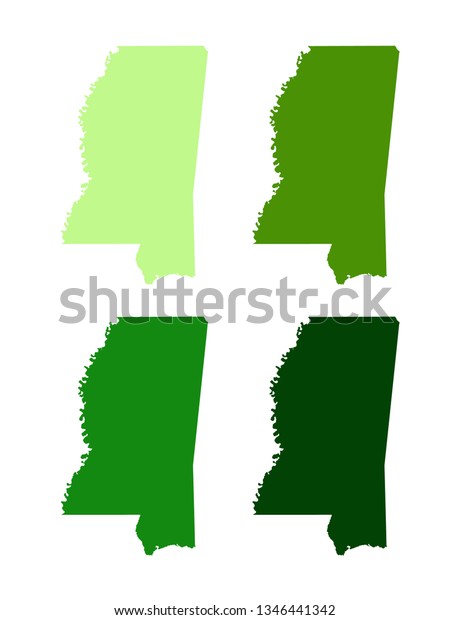Vector Illustration Mississippi Maps Stock Vector (Royalty Free ...