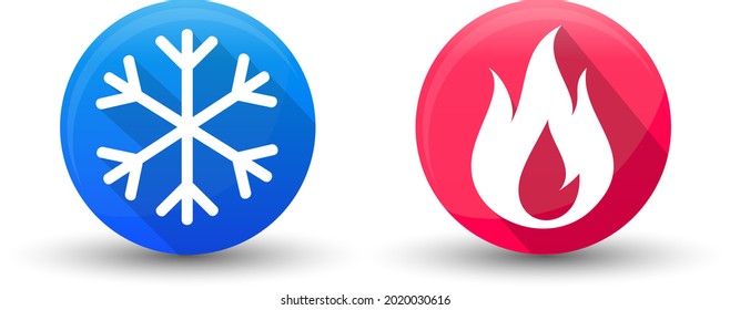 Vector Illustration Modern 3d Hot Cold Stock Vector (Royalty Free ...