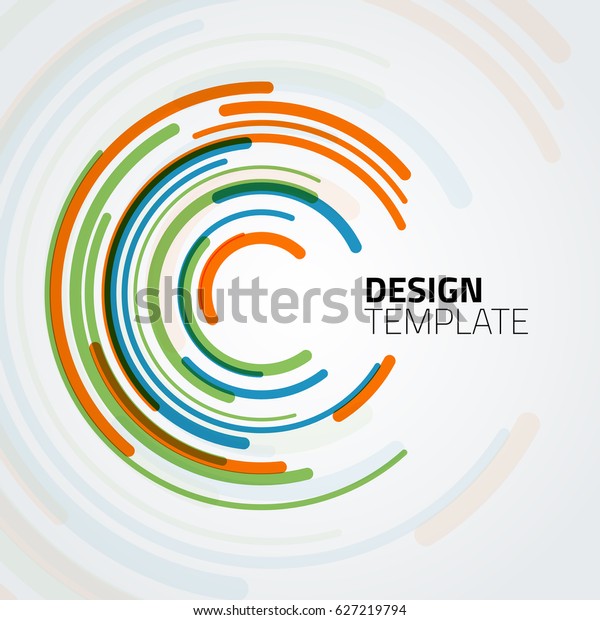 Ilustración vectorial. Elemento moderno de diseño de círculo abstracto.