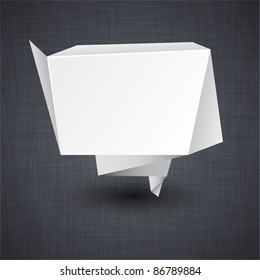 Vector Illustration Modern Advertisement Paper Origami Stock Vector ...