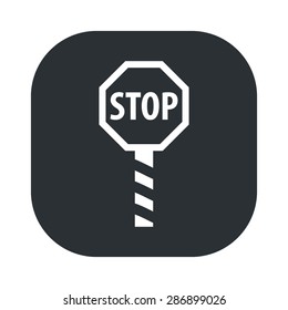 Vector Illustration Modern Black Icon Stop Stock Vector (Royalty Free ...