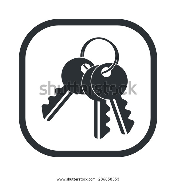 Vector Illustration Modern Black Icon Key Stock Vector (Royalty Free ...
