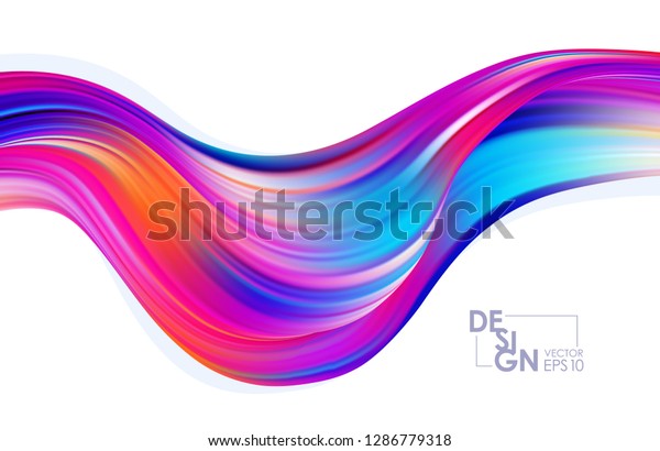Vector Illustration Modern Colorful Flow Background: เวกเตอร์สต็อก ...