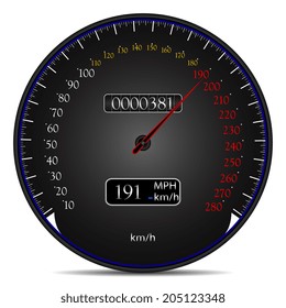 Vector Illustration Modern Design Speedometer Isolated Stock Vector ...