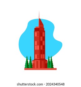 Vector Illustration Modern High Rise Building Stock Vector (Royalty ...