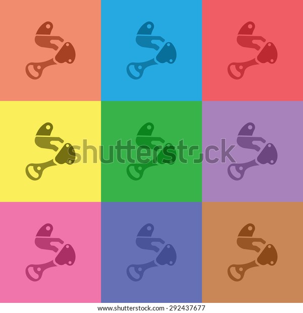 Vector Illustration Modern Icon Bike Derailleurs Stock Vector (Royalty ...