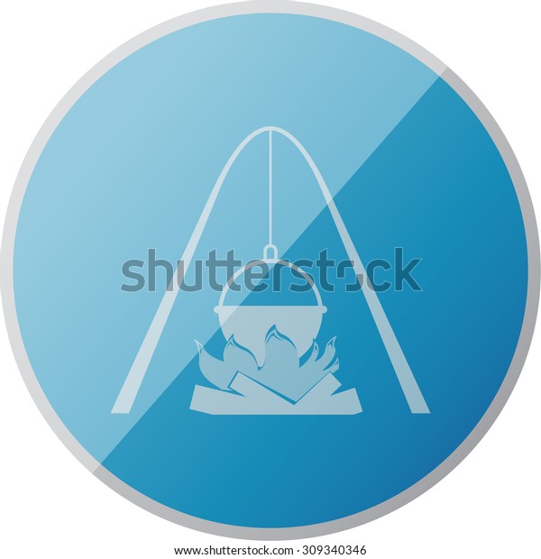 Vector Illustration Modern Icon Cauldron Stock Vector (Royalty Free ...
