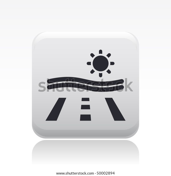 Vector Illustration Modern Icon Depicting Road Stock Vector (Royalty ...