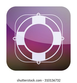 Vector Illustration Modern Icon Life Preserver Stock Vector (Royalty ...