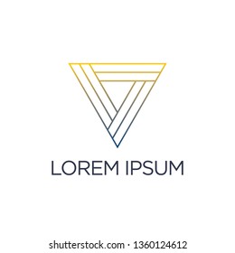 Vector Illustration Modern Inverted Triangle Icon Stock Vector (Royalty ...