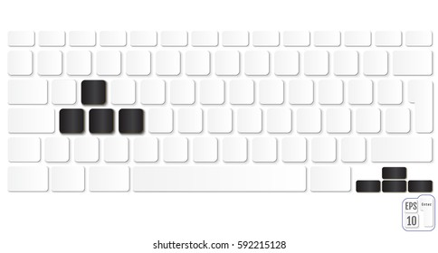 Empty Keyboard Keyboard Vector Design Keyboard Stock Vector (Royalty ...