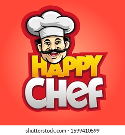 Vector Illustration Modification Happy Chef Symbol Stock Vector ...
