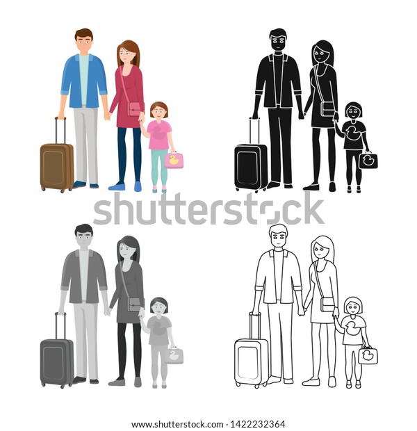 Vector Illustration Mom Dad Logo Collection Stock Vector (Royalty Free ...