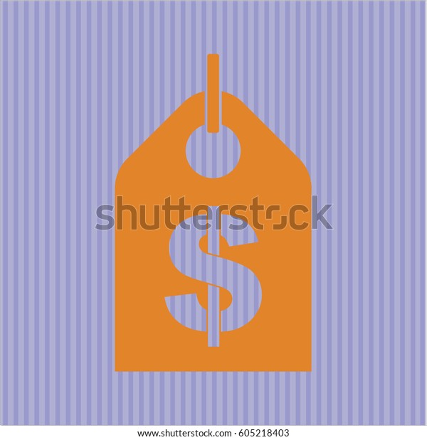 Vector Illustration Money Tag Vector Icon Stock Vector (Royalty Free ...