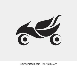 Vector Illustration Motorcycle Shaped Symbol Design Stock Vector ...