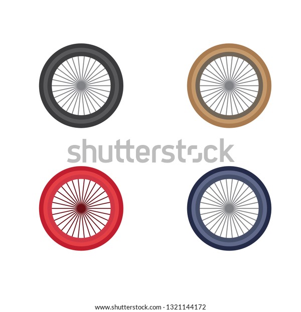 Vector Illustration Motorcycle Wheel Four Color Stock Vector (Royalty ...