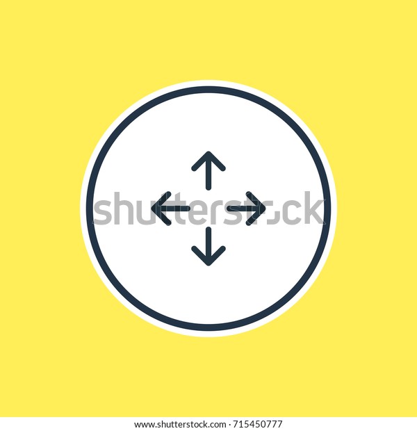 Vector Illustration Move Outline Beautiful App Stock Vector (Royalty ...