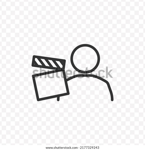 Vector Illustration Movie Actor Icon Dark Stock Vector (Royalty Free ...