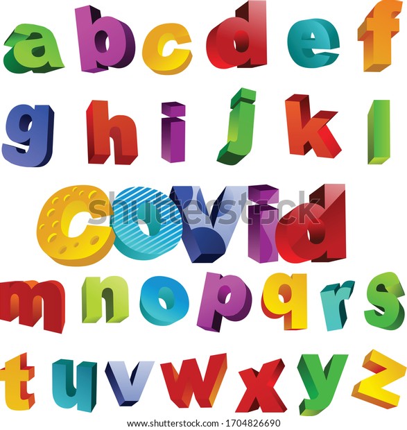 Vector Illustration Multi Style Alphabet Lowercase Stock Vector ...