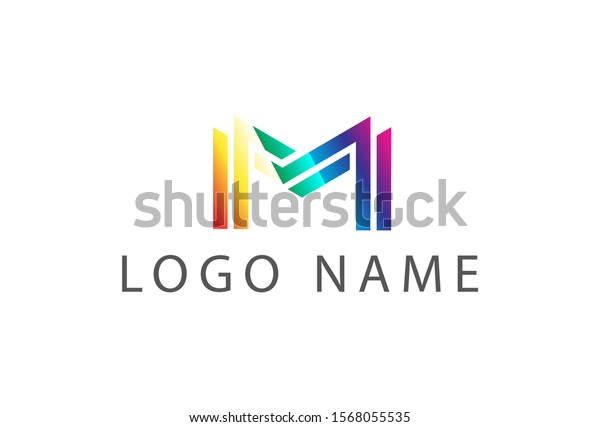 Vector Illustration Multicolored M Magneto Logo Stock Vector (Royalty ...