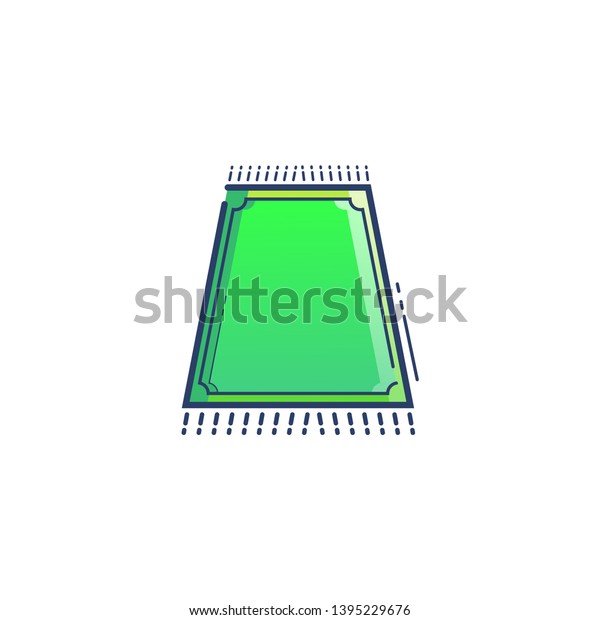 Vector Illustration Muslim Prayer Mat Icon Stock Vector (Royalty Free ...