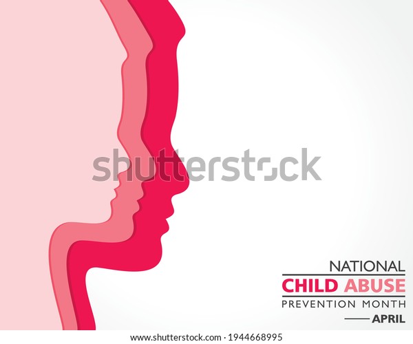 Vector Illustration National Child Abuse Prevention Stock Vector ...