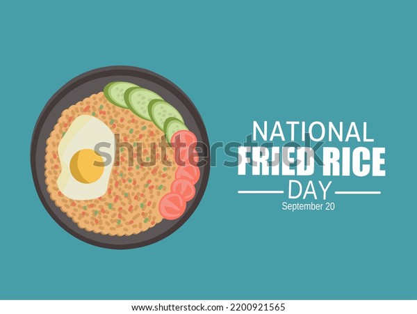 Vector Illustration National Fried Rice Day Stock Vector (Royalty Free ...