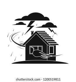 Vector Illustration Natural Disaster Symbol Set Stock Vector (Royalty ...