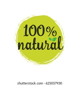 Vector Illustration Natural Label Design Stock Vector (Royalty Free ...
