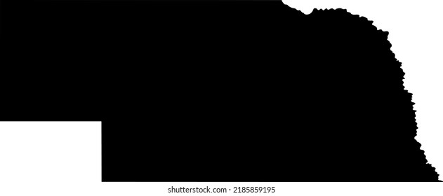Vector Illustration Nebraska Map Stock Vector (Royalty Free) 2185859195 ...