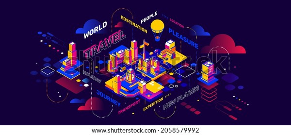 Vector Illustration Neon Color Night City Stock Vector (Royalty Free ...