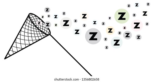 Vector Illustration Net Catching Z Letters Stock Vector (Royalty Free ...