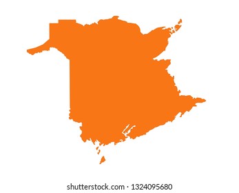 Vector Illustration New Brunswick Map Stock Vector (Royalty Free ...