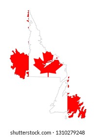 Vector Illustration Newfoundland Labrador Map Canadian Stock Vector ...