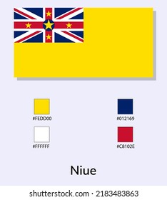 Vector Illustration Niue Flag Isolated On Stock Vector (Royalty Free ...