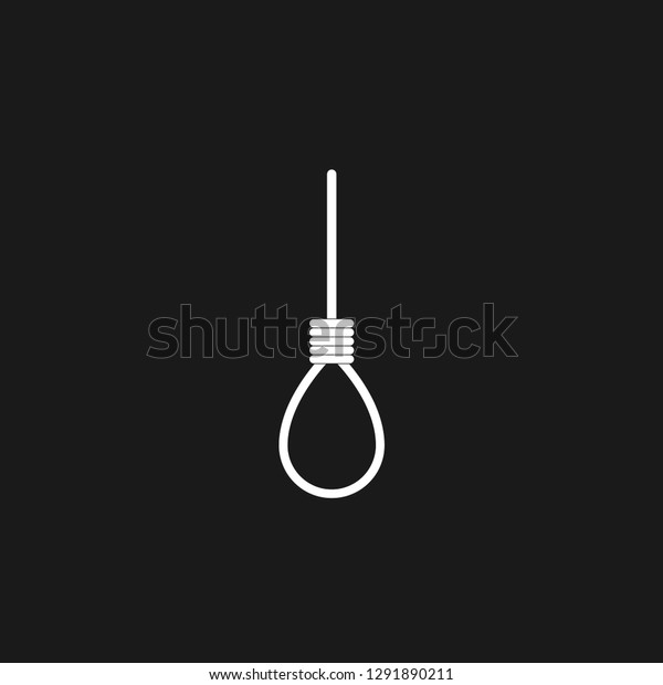 Vector Illustration Noose Icon Rope Hanging Stock Vector (Royalty Free ...