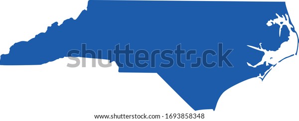 Vector Illustration North Carolina Map Stock Vector (Royalty Free ...
