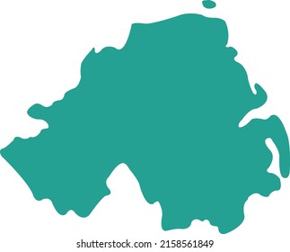 Vector Illustration Northern Ireland Map Stock Vector (Royalty Free ...