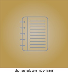 Vector Illustration Note Book Vector Icon Stock Vector (Royalty Free ...